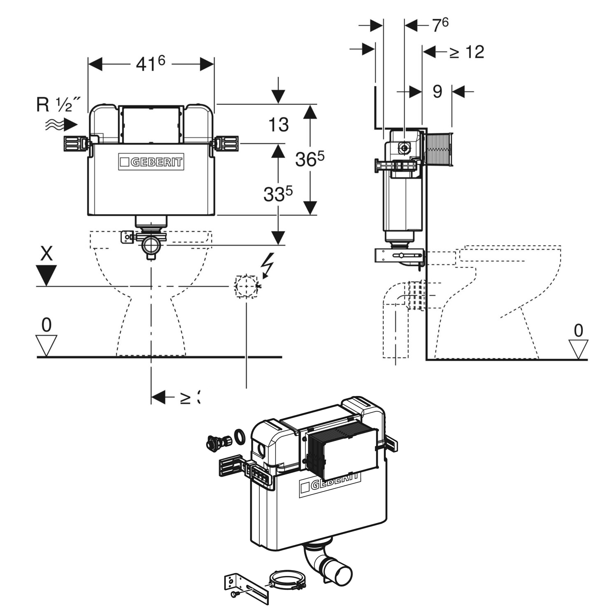 Geberit Kappa 150mm Concealed Cistern | Tap Warehouse