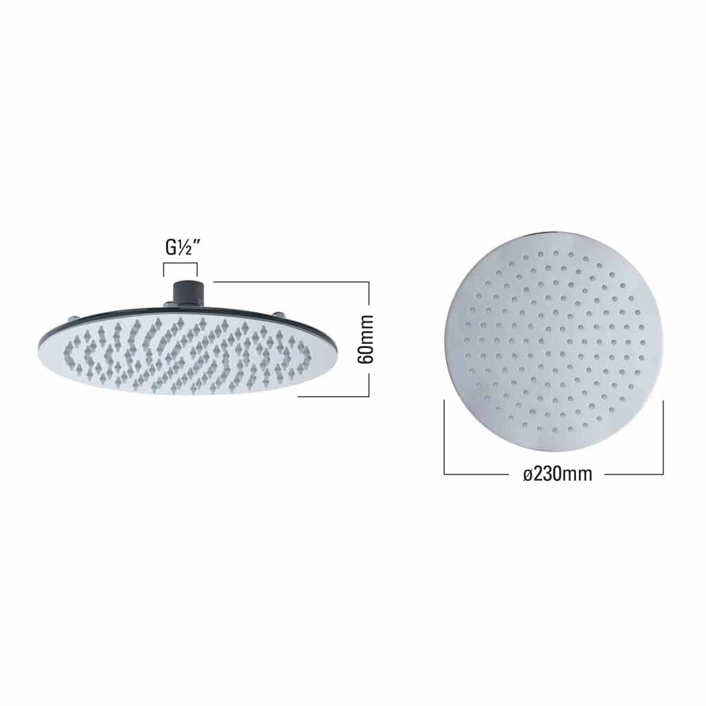 Roper Rhodes Round 230mm Shower Head (Brass) | Tap Warehouse