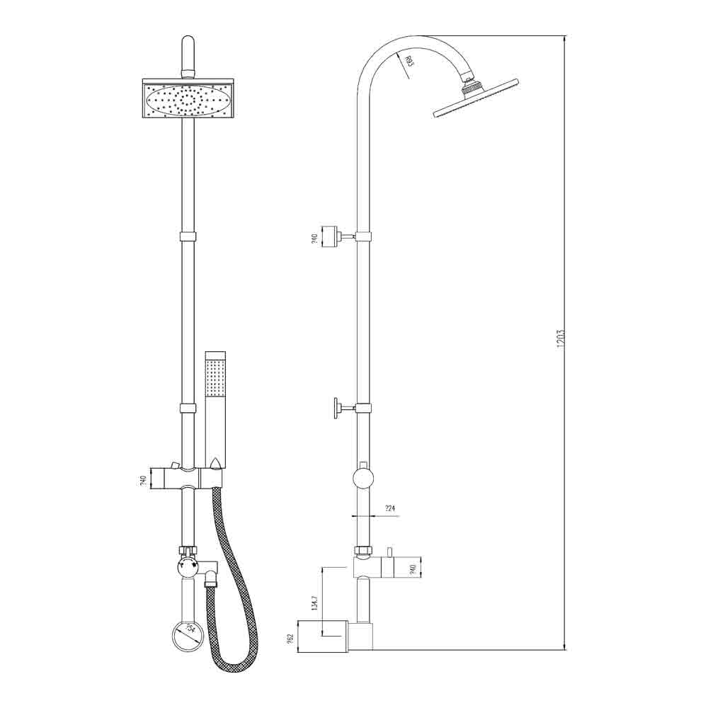 Hudson Reed Worth Rigid Riser Kit with Concealed Outlet Elbow | Tap ...