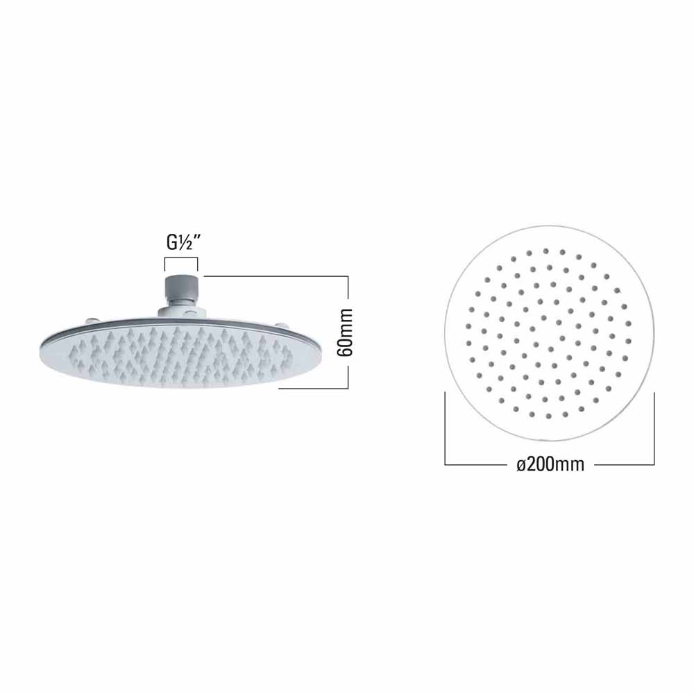 Roper Rhodes Round 200mm Shower Head (Brass) | Tap Warehouse