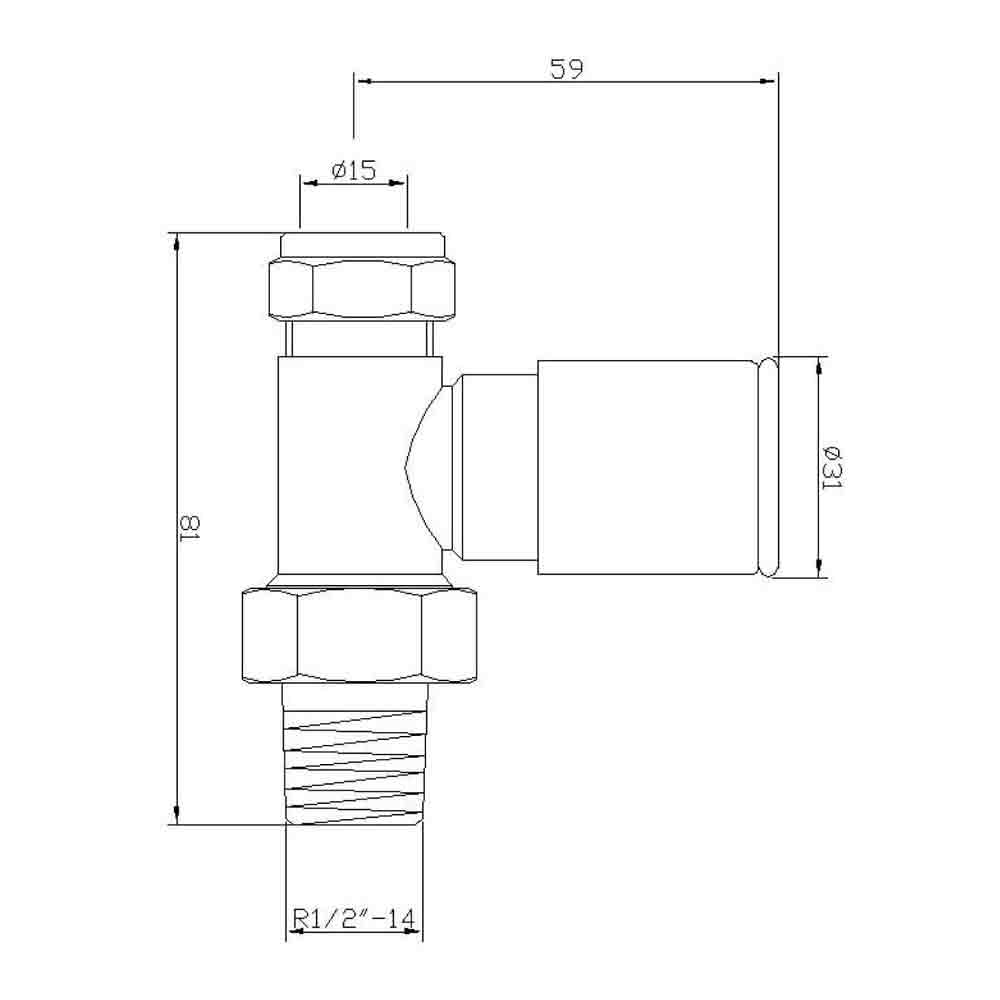 Hudson Reed Modern Straight Radiator Valves | Tap Warehouse