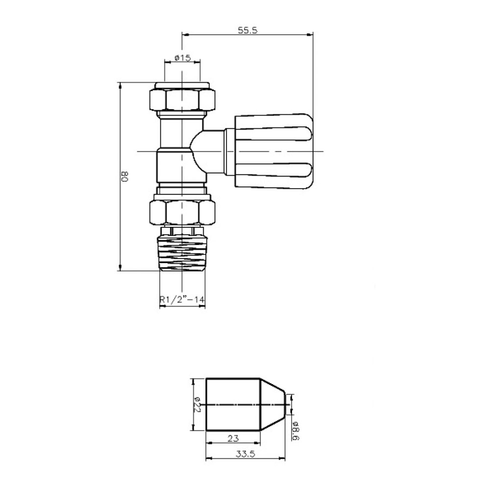 Hudson Reed Straight Radiator Valves | Tap Warehouse