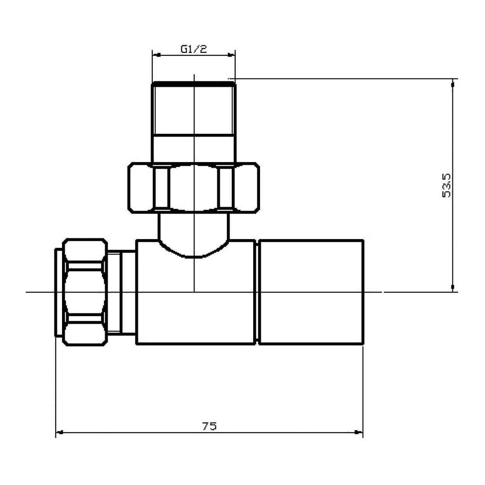 Hudson Reed Square Angled Radiator Valves | Tap Warehouse