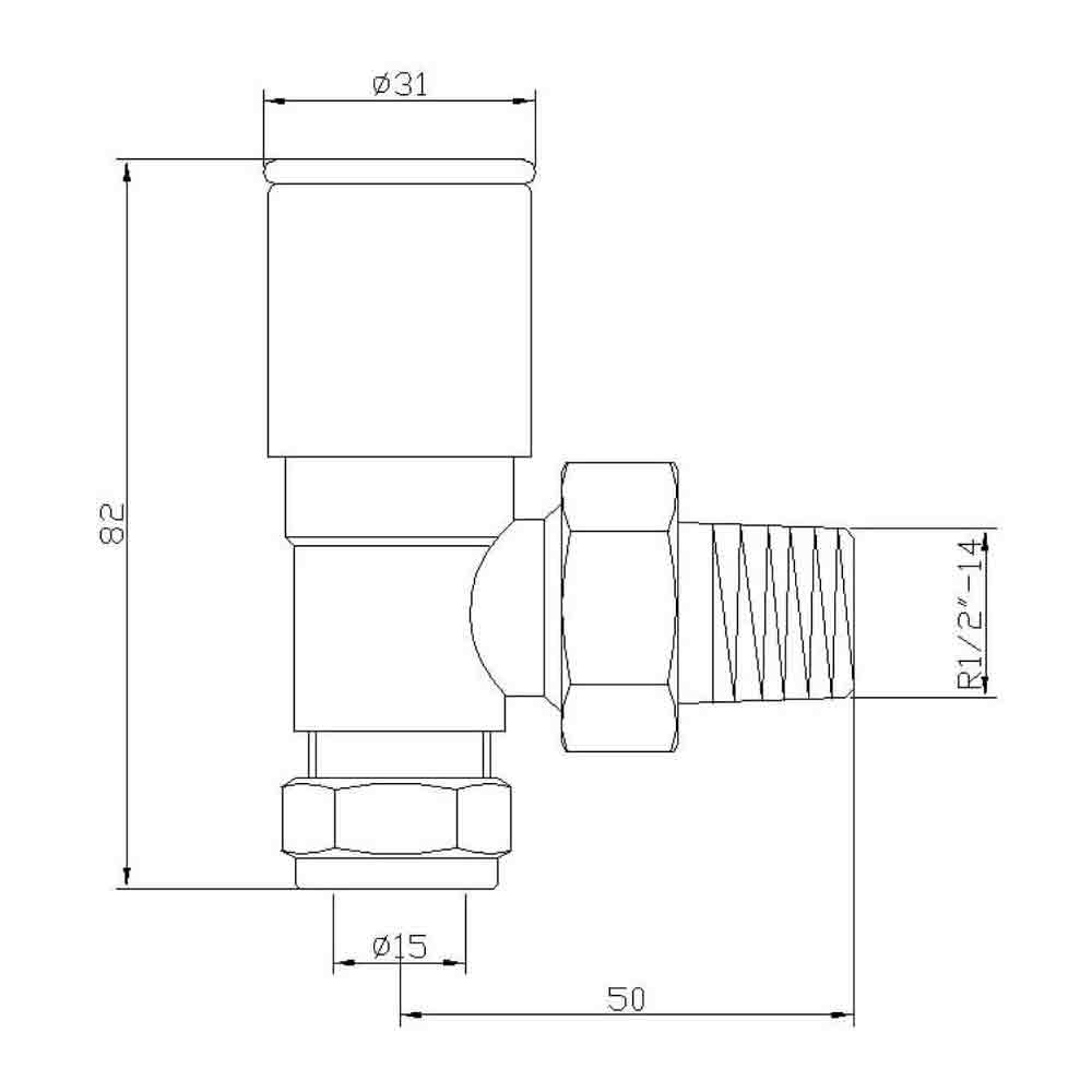 Hudson Reed Modern Angled Radiator Valves | Tap Warehouse