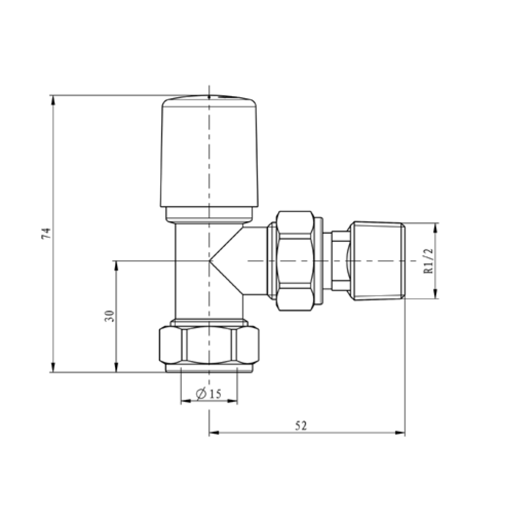 Brenton 15mm Angled Manual Radiator Valves - Brushed Brass | Tap Warehouse