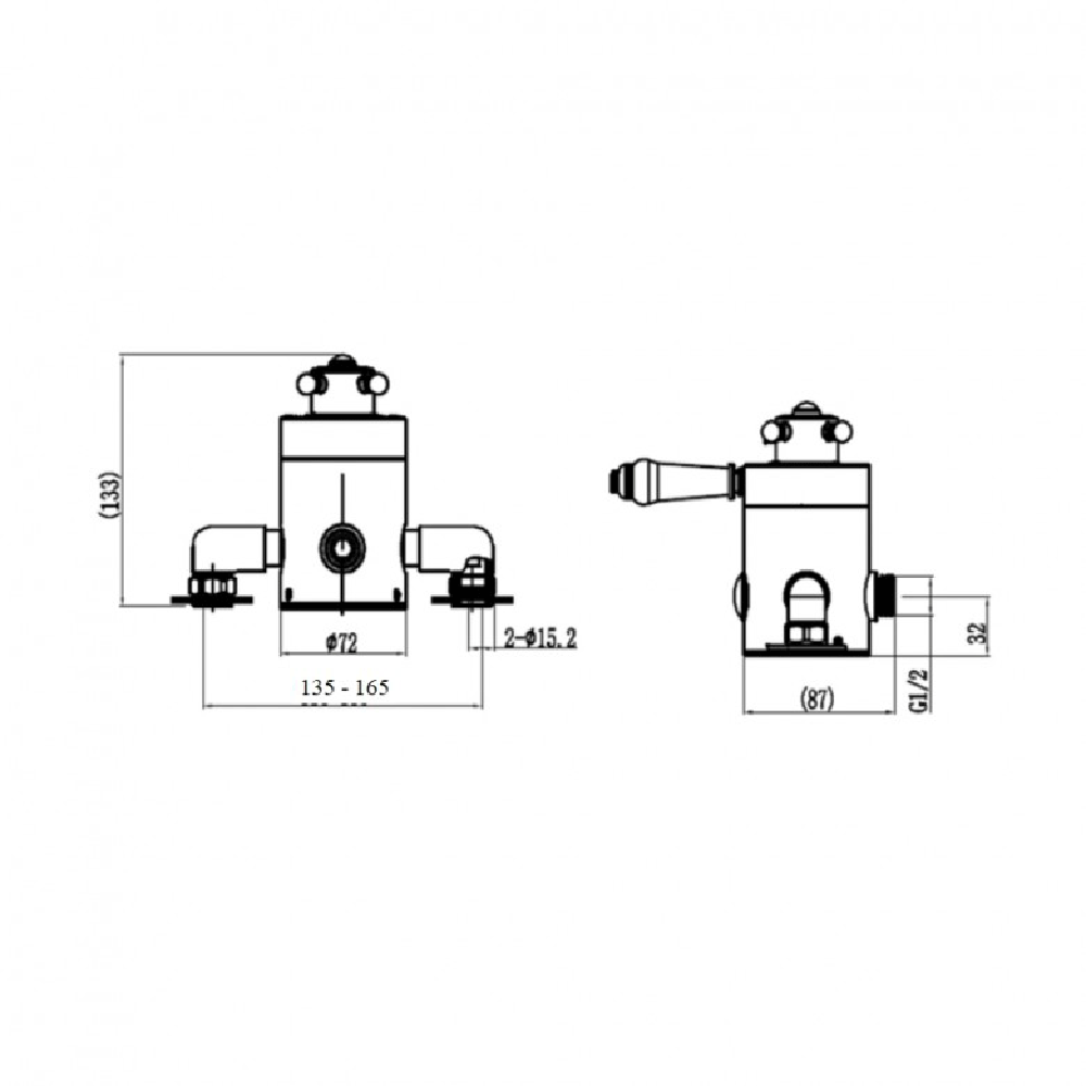 Butler & Rose Victoria 1 Outlet Exposed Thermostatic Shower Valve | Tap ...