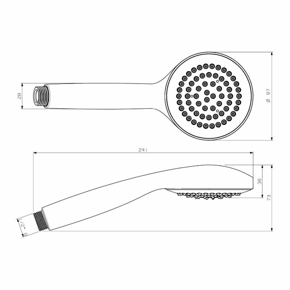 Crosswater Wisp Shower Head with Single Spray | Tap Warehouse