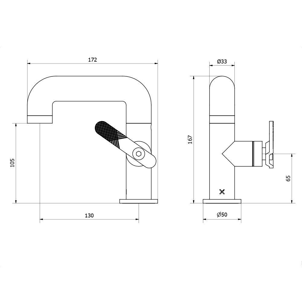 Crosswater Union WRAS Approved Mono Basin Mixer Tap - Brushed Brass ...