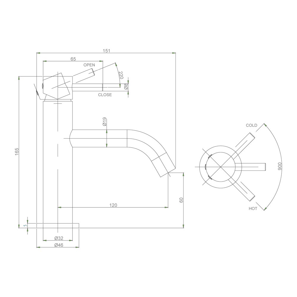 Crosswater MPRO Basin Monobloc Mixer Tap | Tap Warehouse