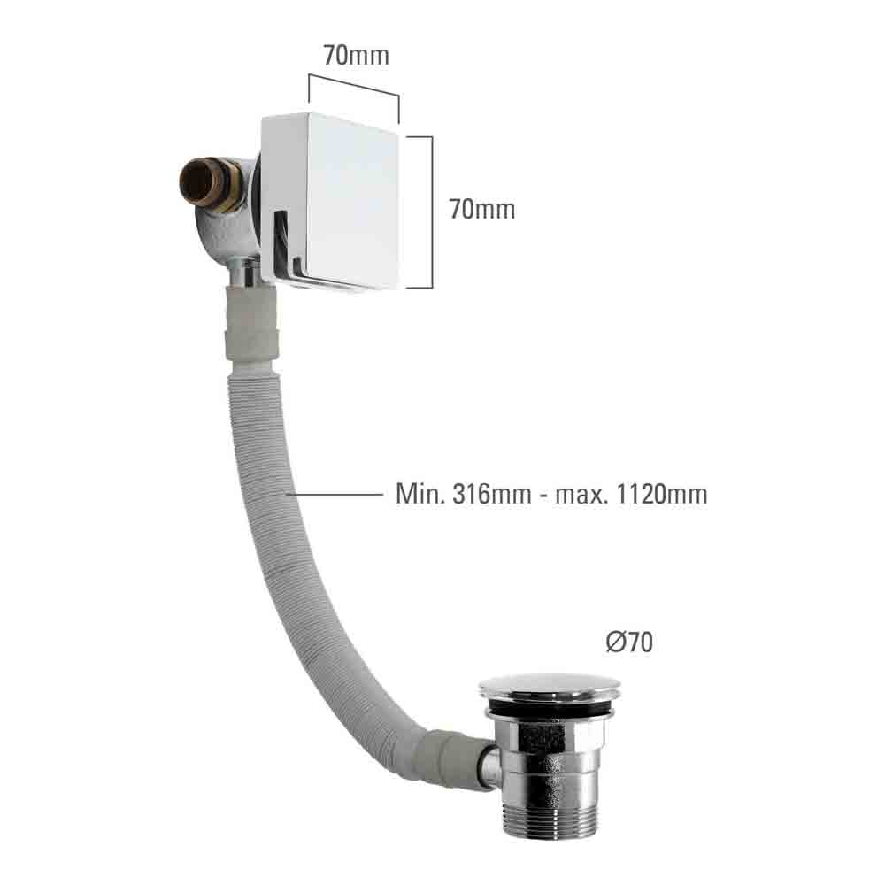 Roper Rhodes Square Smartflow Bath Filler | Tap Warehouse
