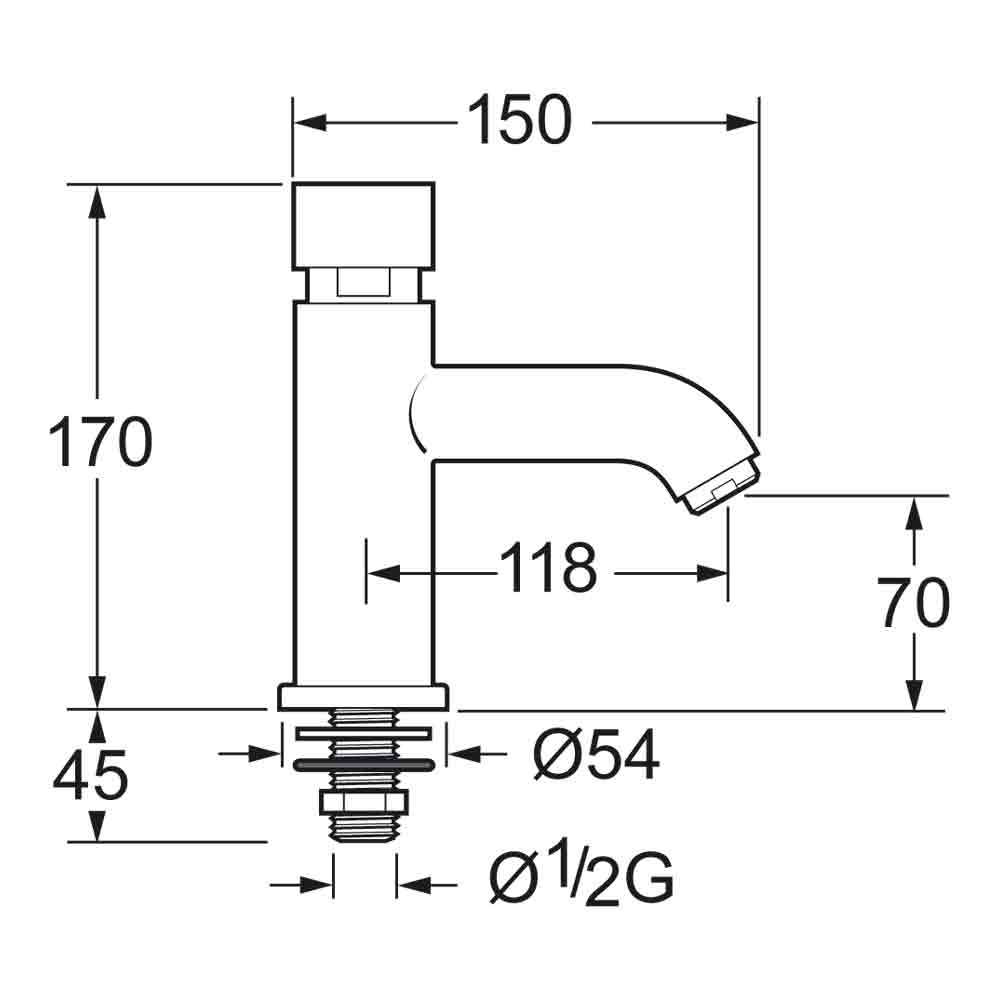 Deva Vision Self Closing Basin Tap | Tap Warehouse