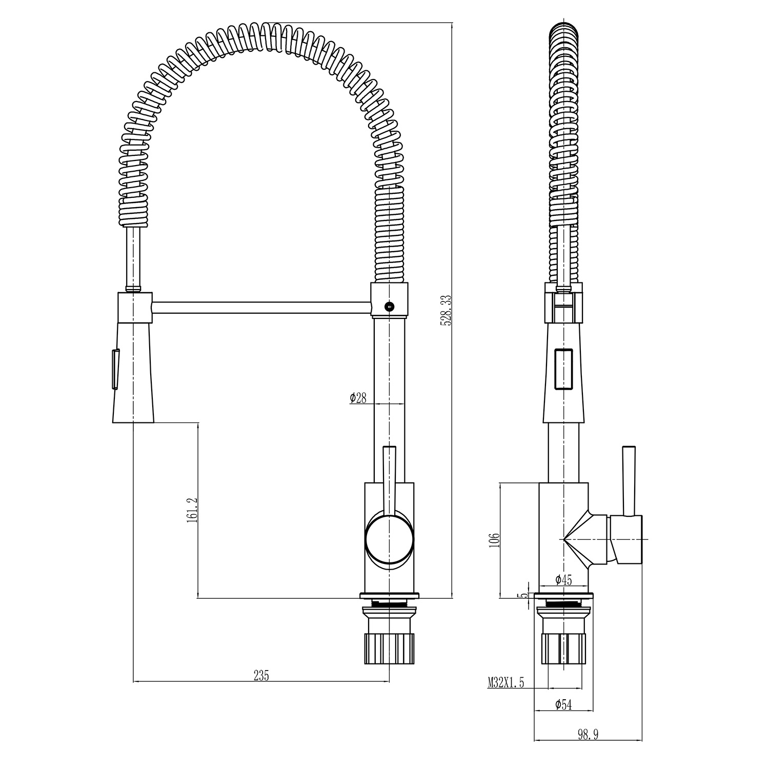 Harbour Acclaim Kitchen Tap with Flexible / Movable Multi-Function ...