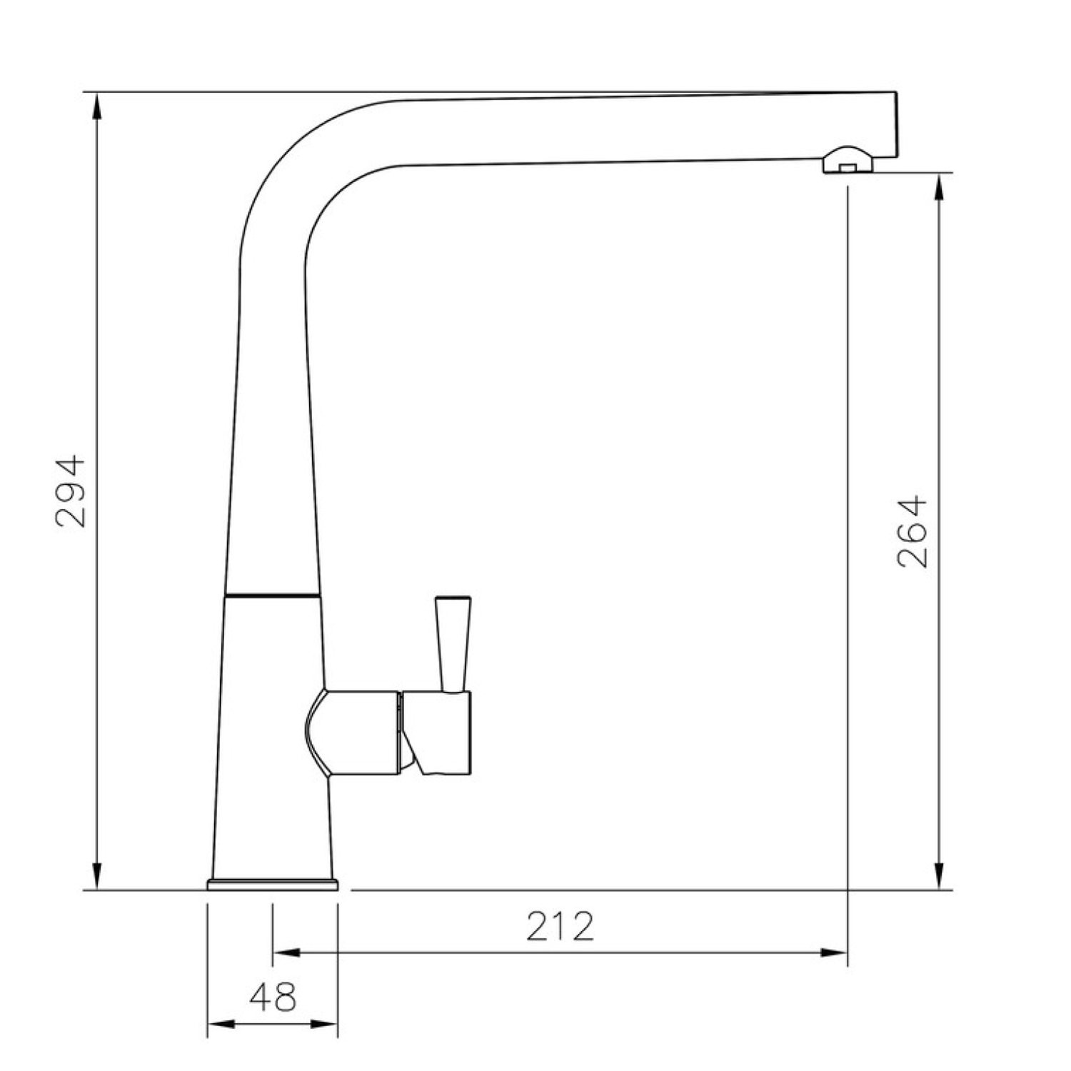 Rangemaster Conical Single Lever Mono Kitchen Mixer Tap - Matt Black ...