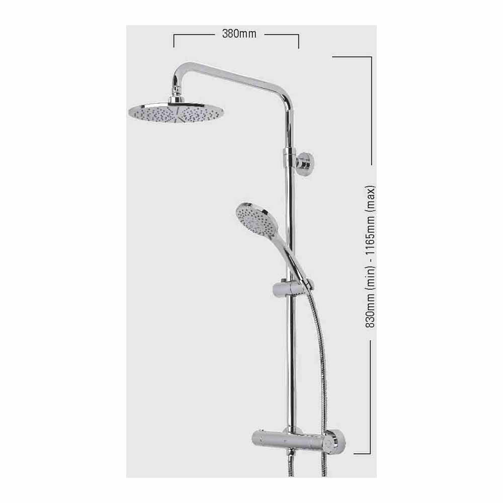 Roper Rhodes Event Round Thermostatic Dual Function Bar Valve Shower ...