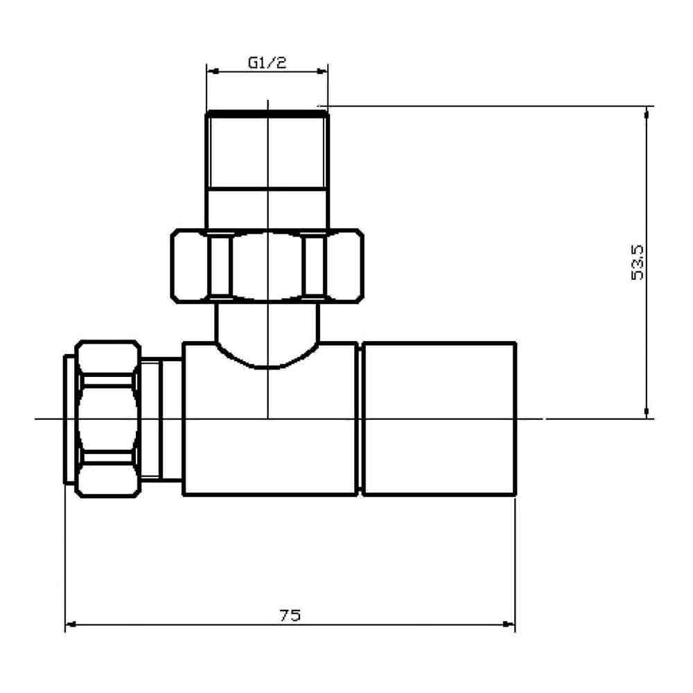 Hudson Reed Square Angled Radiator Valves | Tap Warehouse