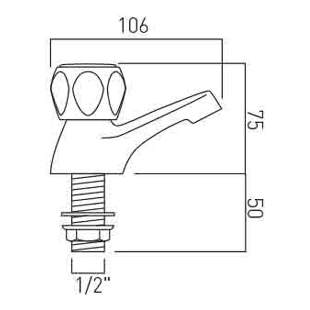 Vado Astra Contract Basin Pillar Taps | Tap Warehouse
