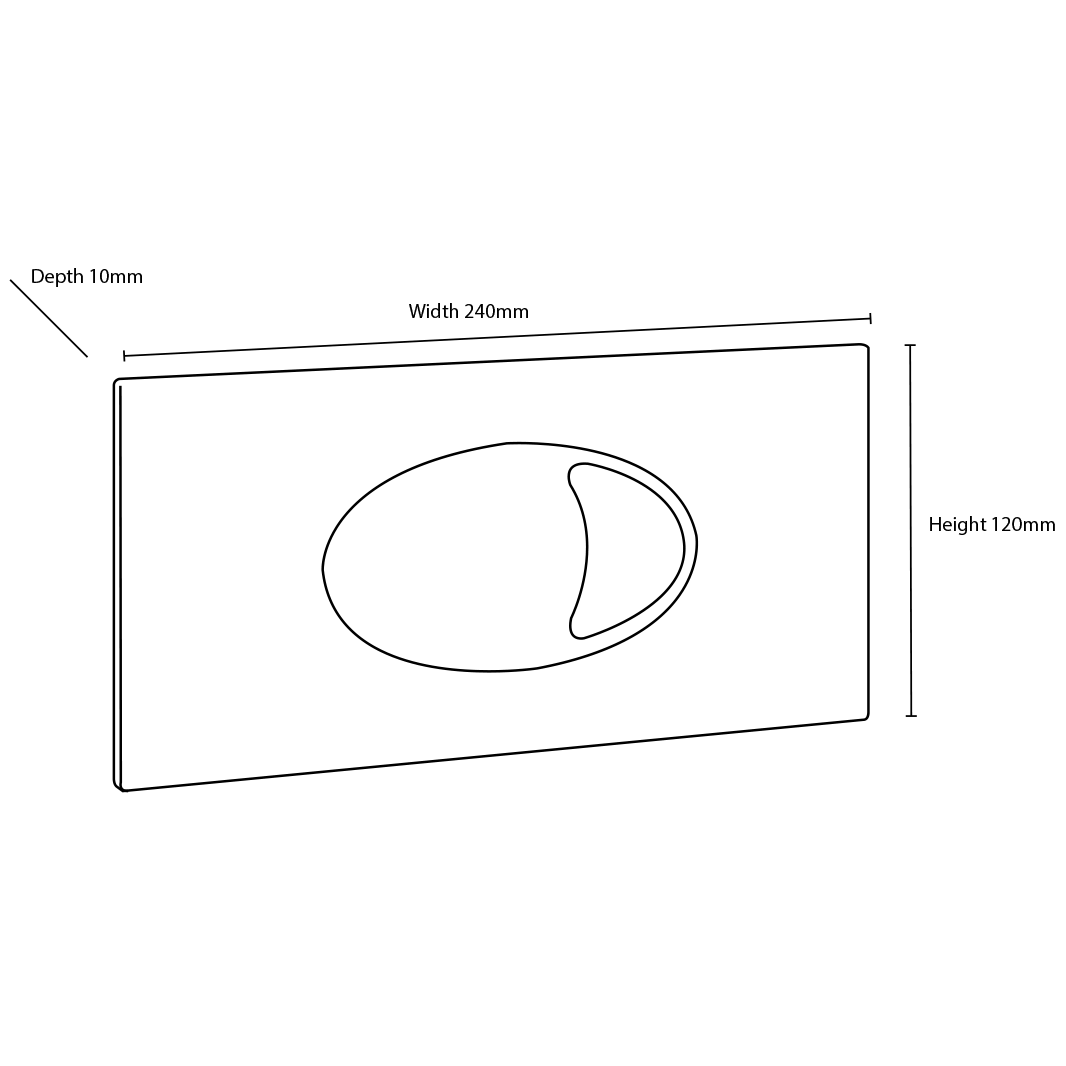 Drench Dual Flush Plate | Tap Warehouse