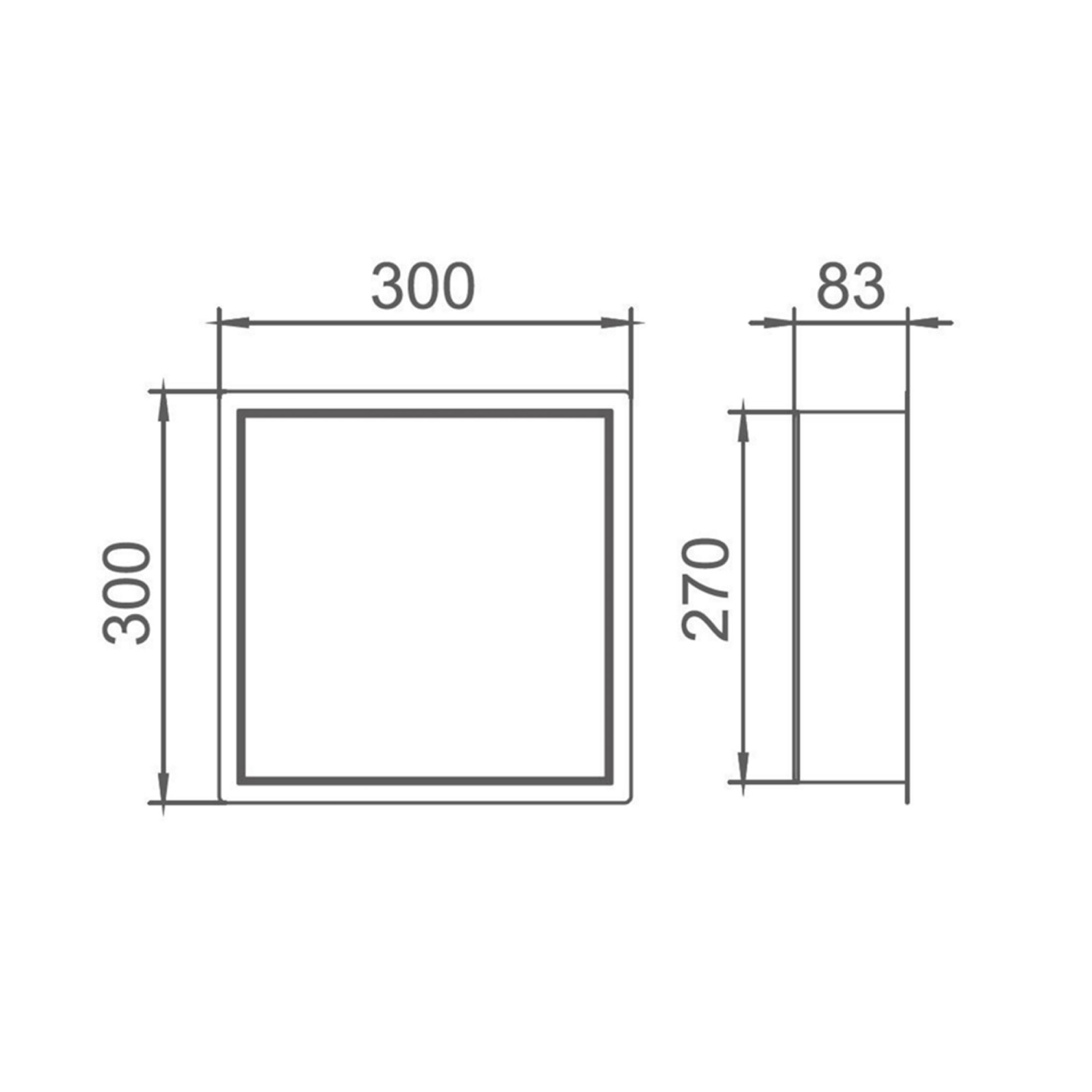 VOS Inset Shower Niche 300 x 300mm | Tap Warehouse