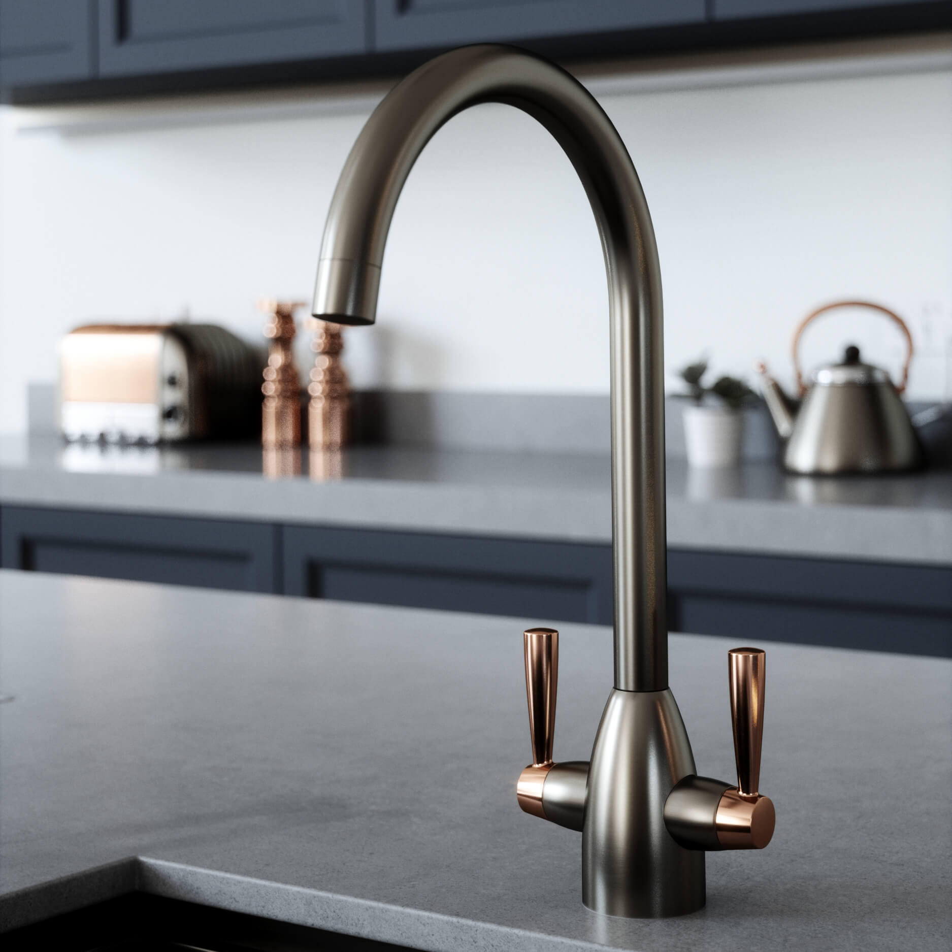 Brushed Metal Kitchen Taps | Steel & Chrome | Tap Warehouse