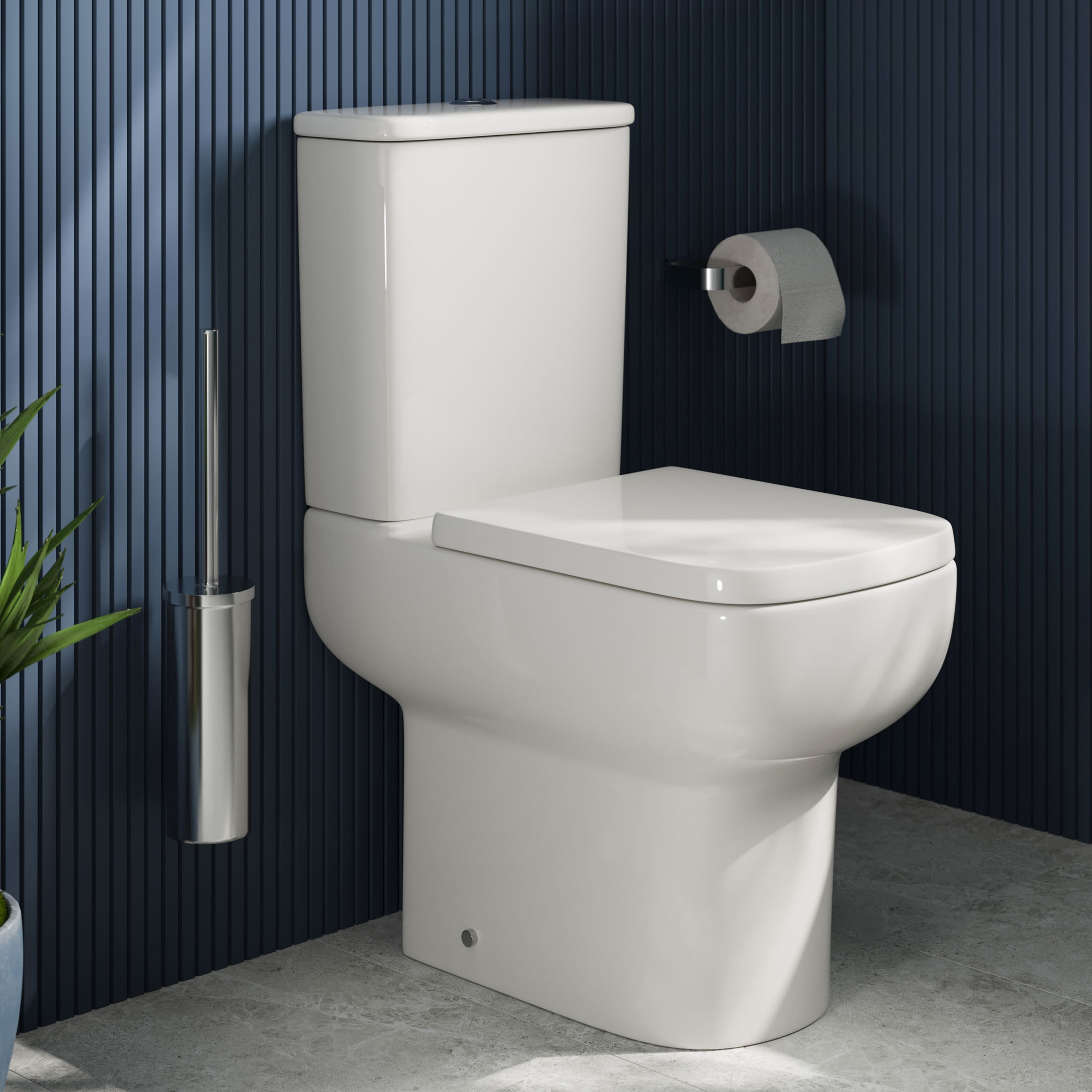 Harbour Icon Rimless Comfort Height Close Coupled Toilet & Soft Close ...