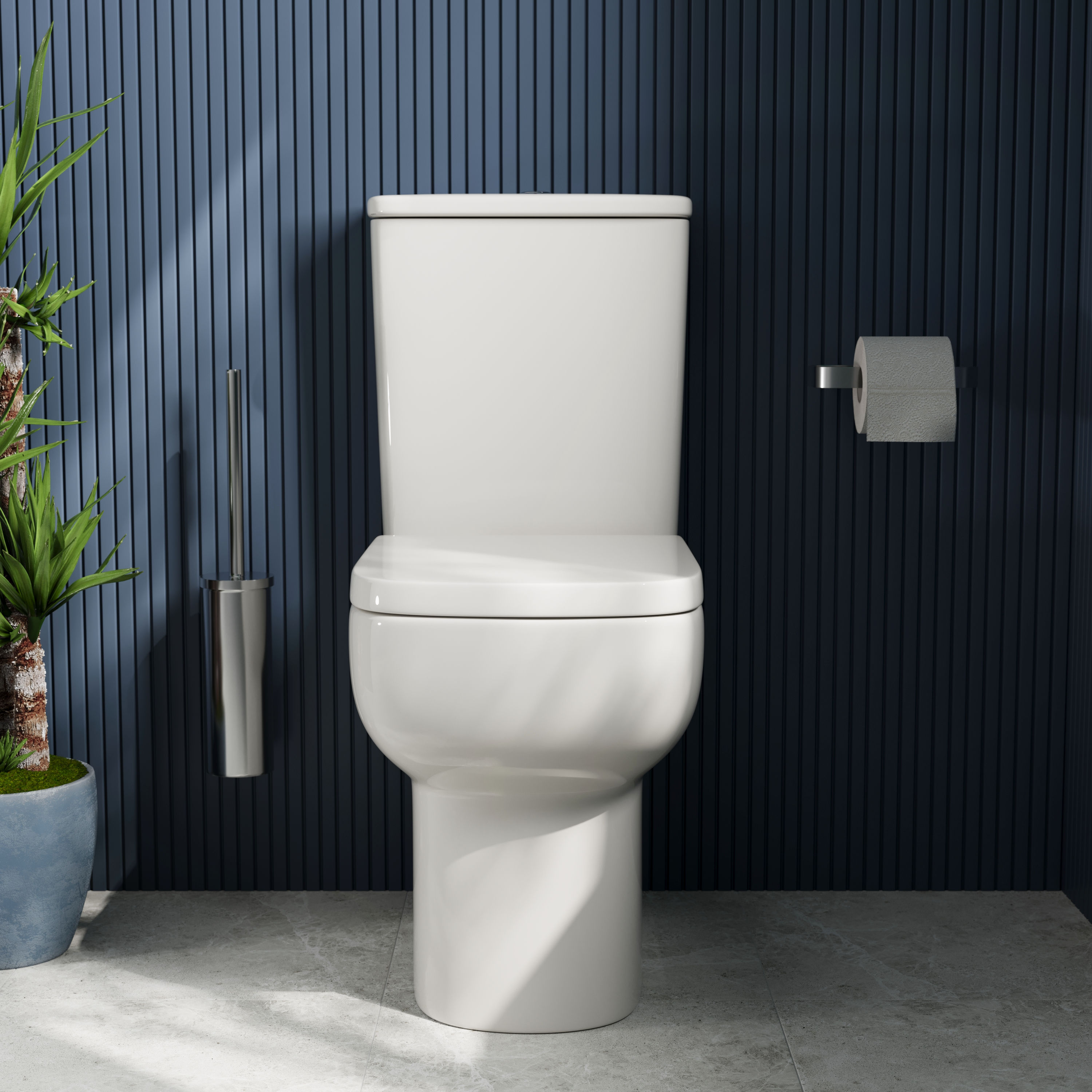 Harbour Icon Rimless Comfort Height Close Coupled Toilet & Soft Close ...
