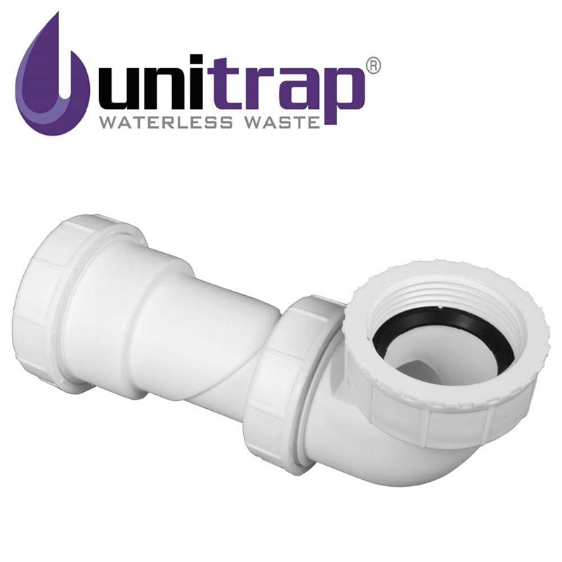 Uniwaste™ Waterless Waste Space-Saving Trap for Basins, Baths & Bidets ...