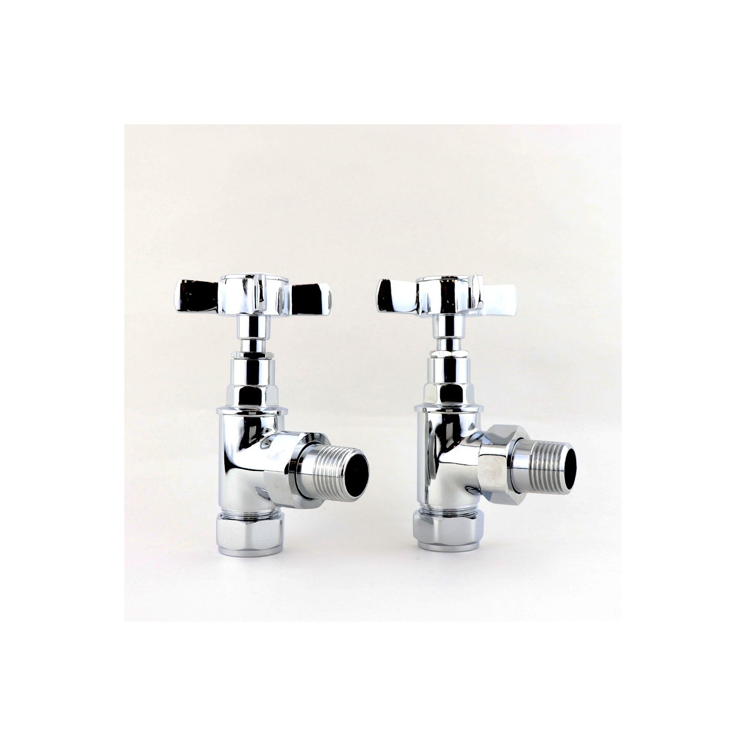 Butler & Rose Angled Traditional Radiator Valves Chrome | Tap Warehouse